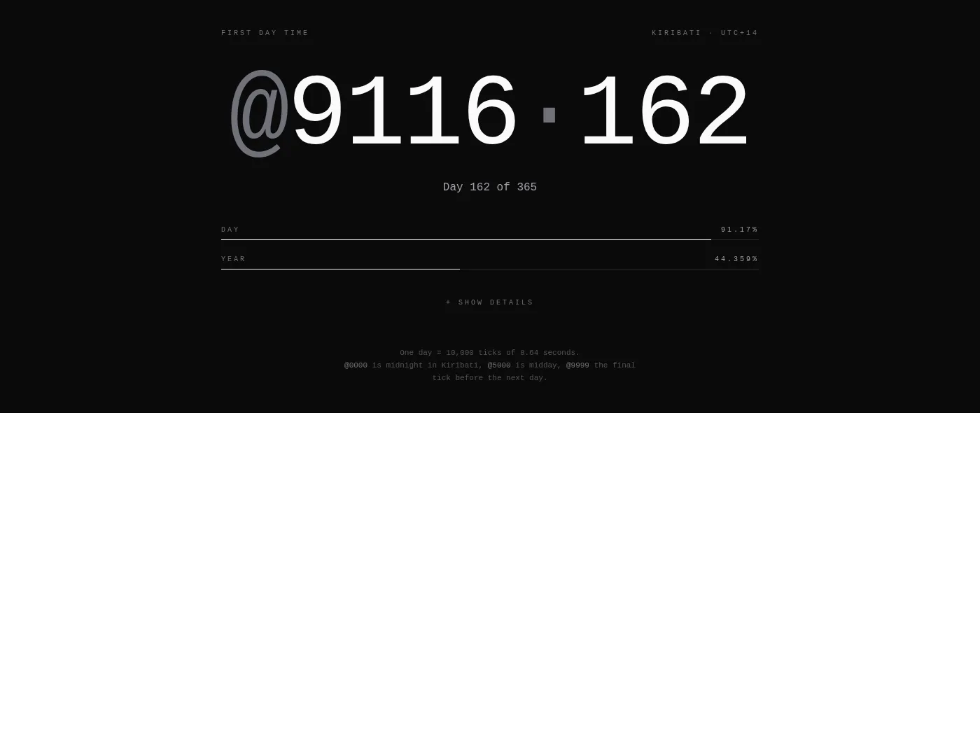 First Day Time Clock