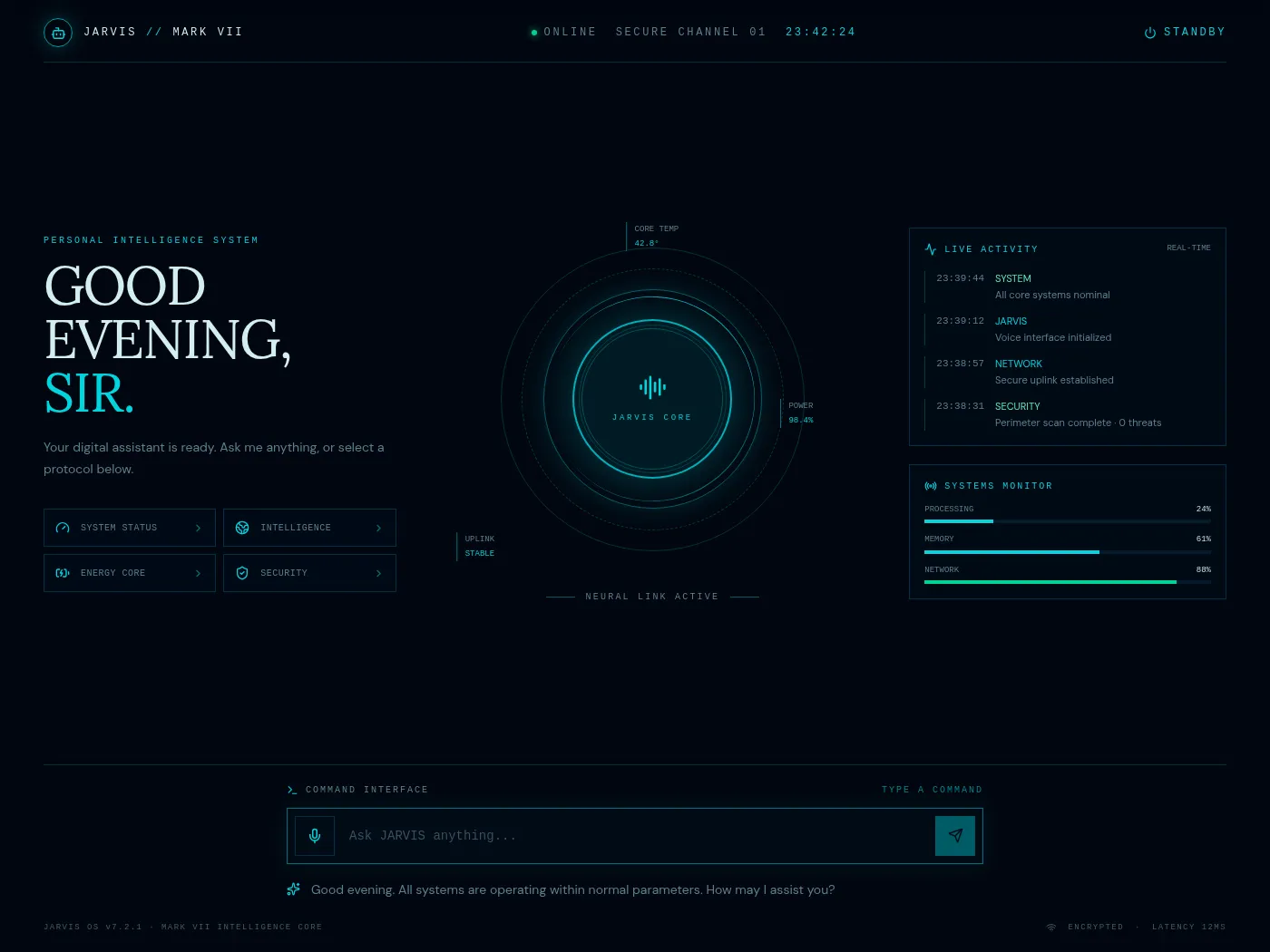 JARVIS AI Dashboard
