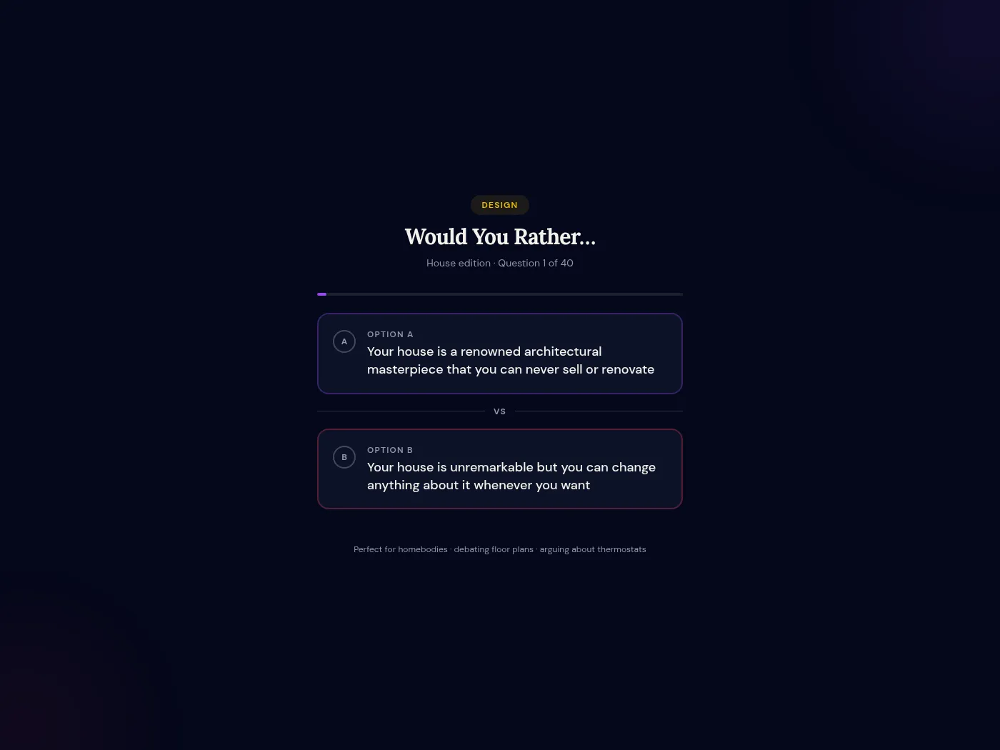 Would You Rather Game