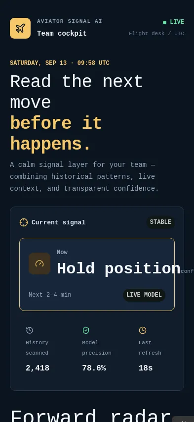 Aviator Signal Predictor