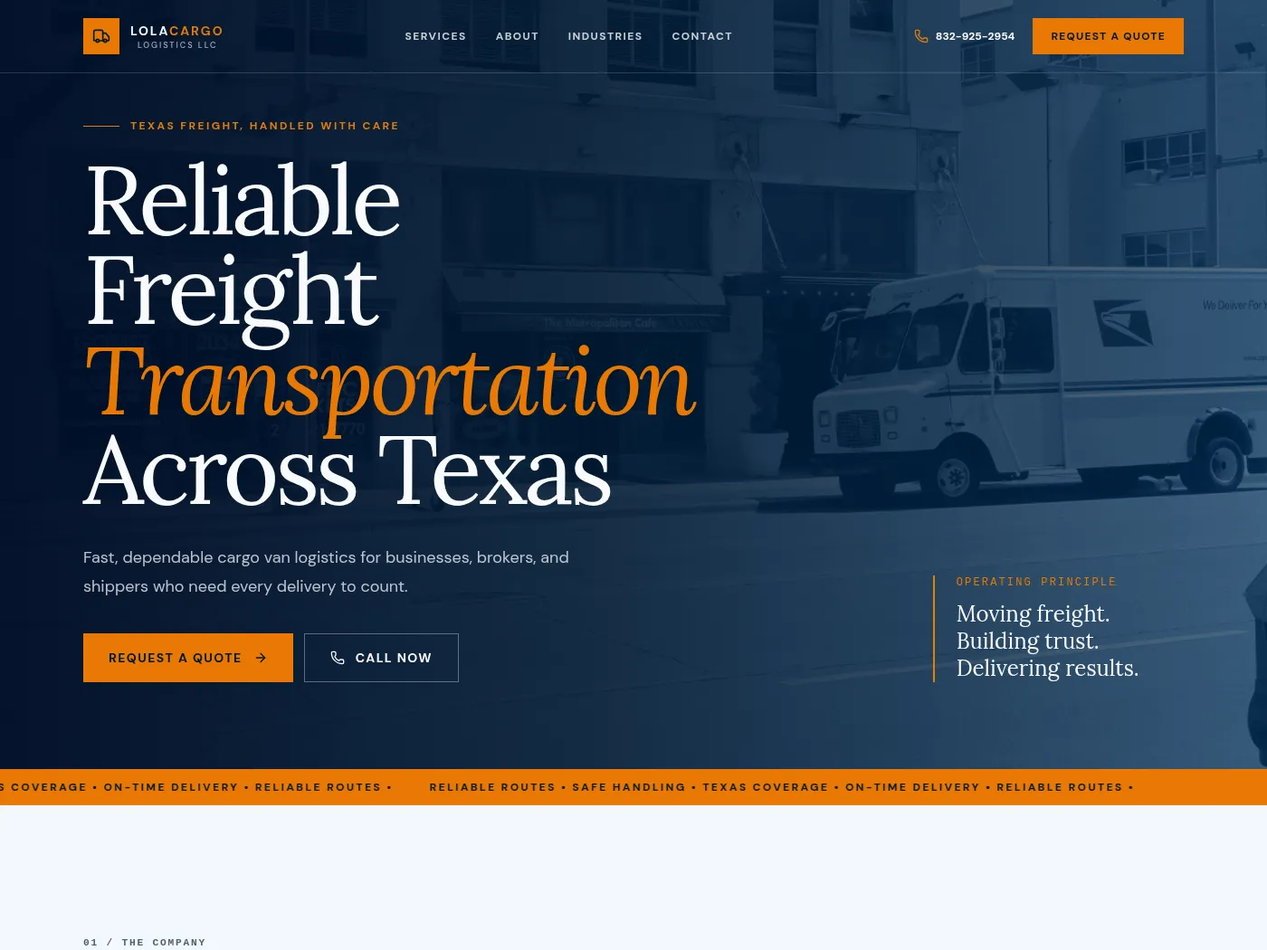 LolaCargo Logistics Site