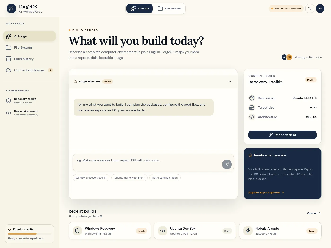 AI ISO Creator Hub