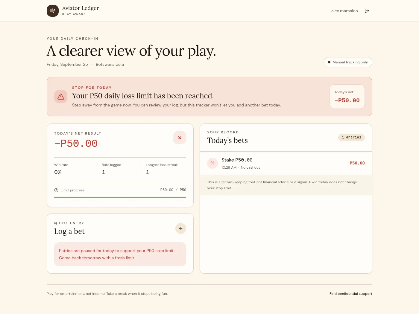Aviator Bet Tracker