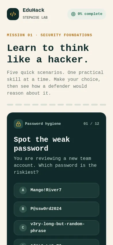 EduHack Stepwise