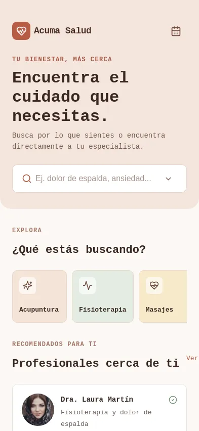 Acuma Salud Finder