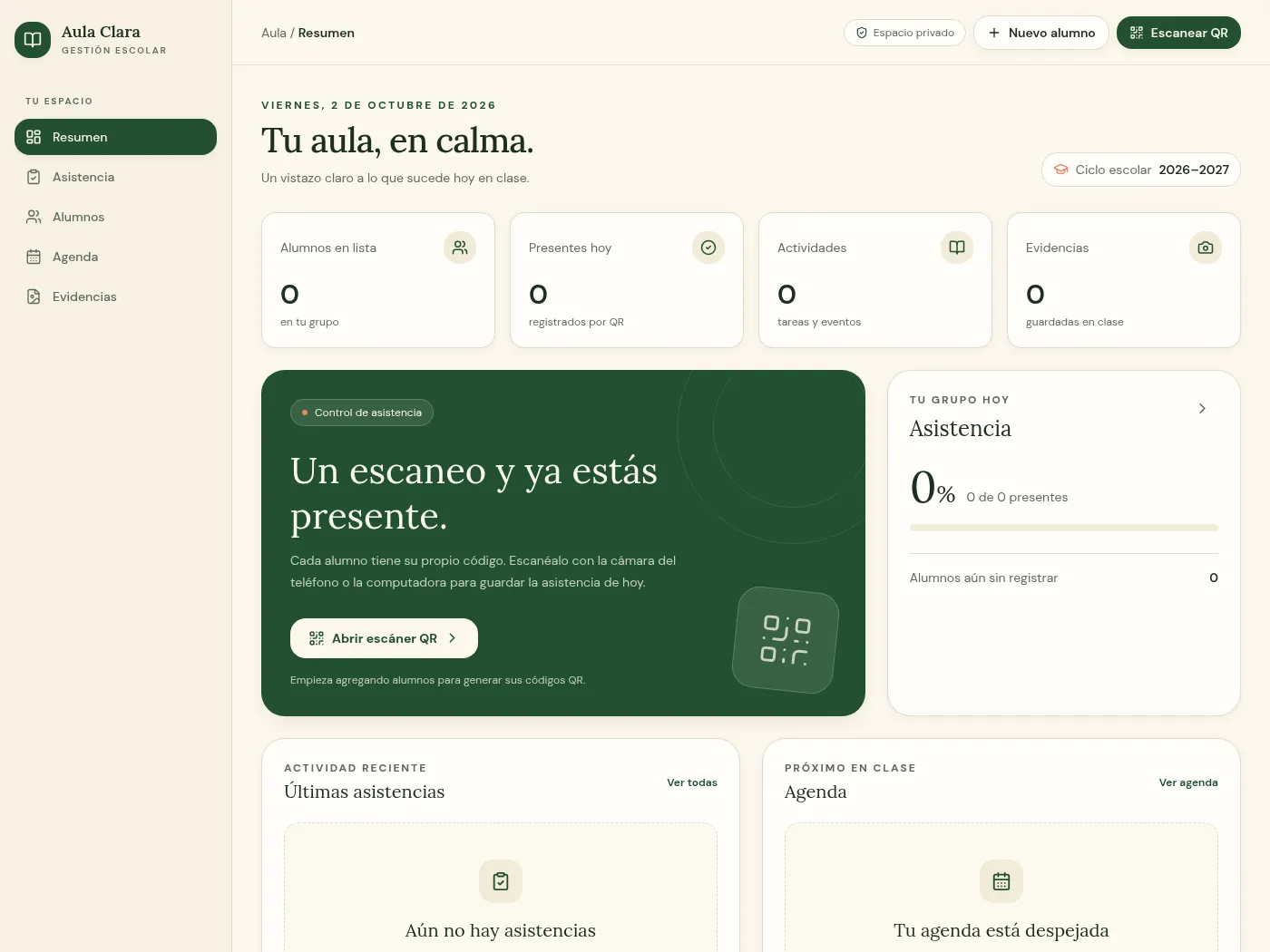 Asistencia QR Classroom