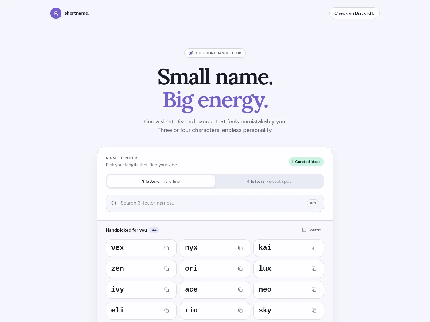 Discord Name Finder