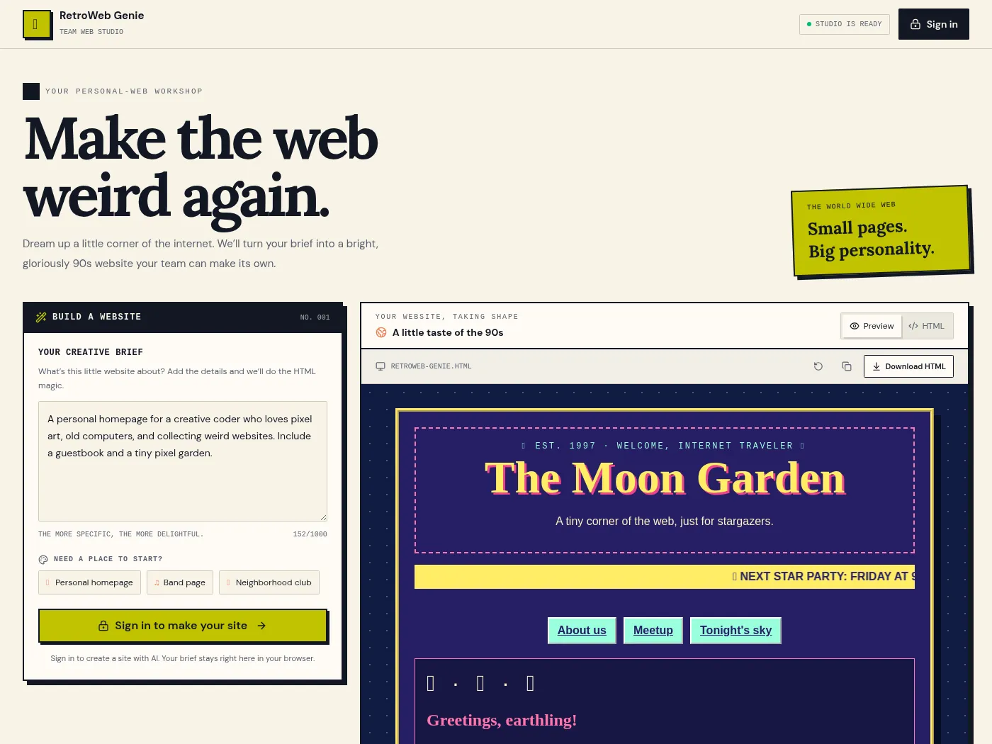 RetroWeb Genie