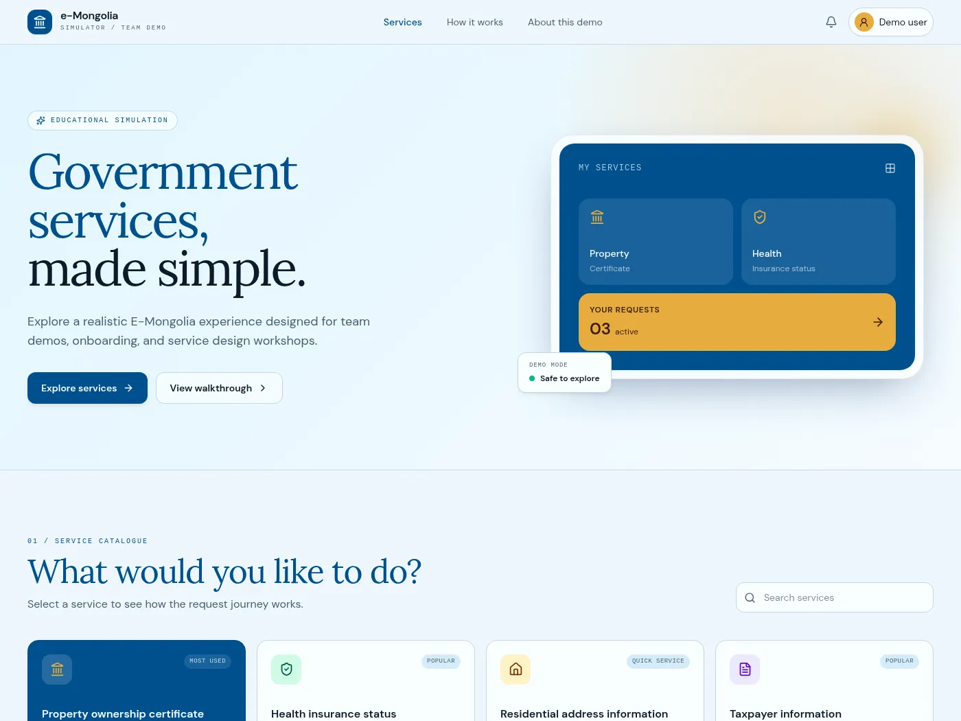 E-Gov Platform Simulator