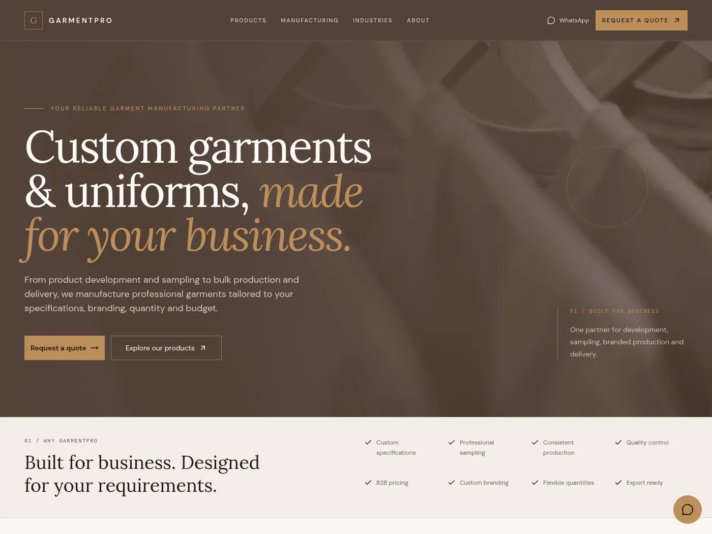 GarmentPro B2B Suite