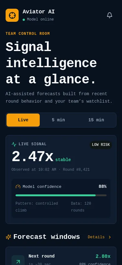 Aviator AI Signal App