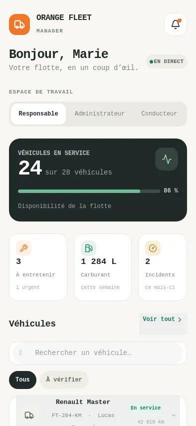 Orange Fleet Manager