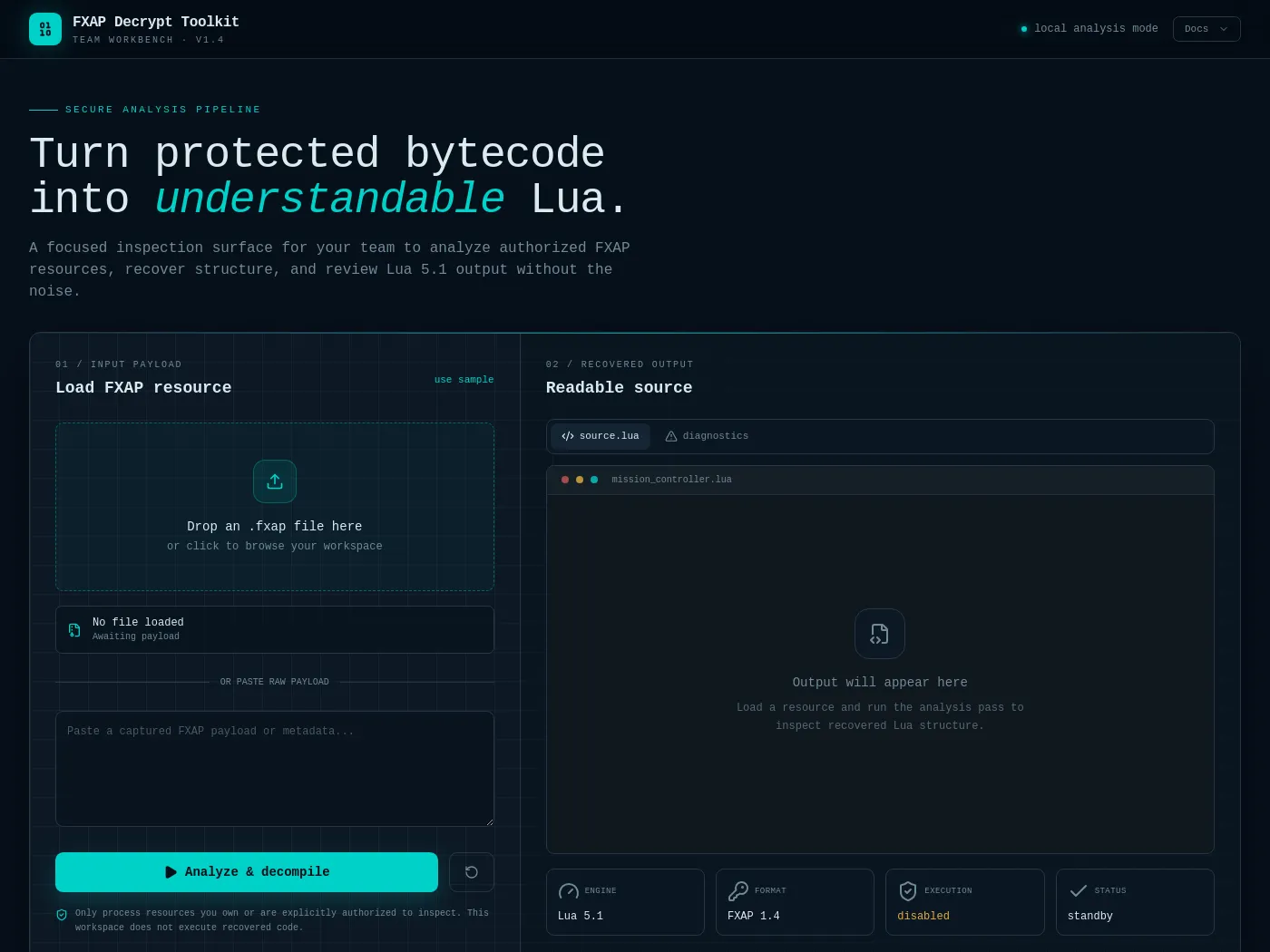 FXAP Decrypt Toolkit