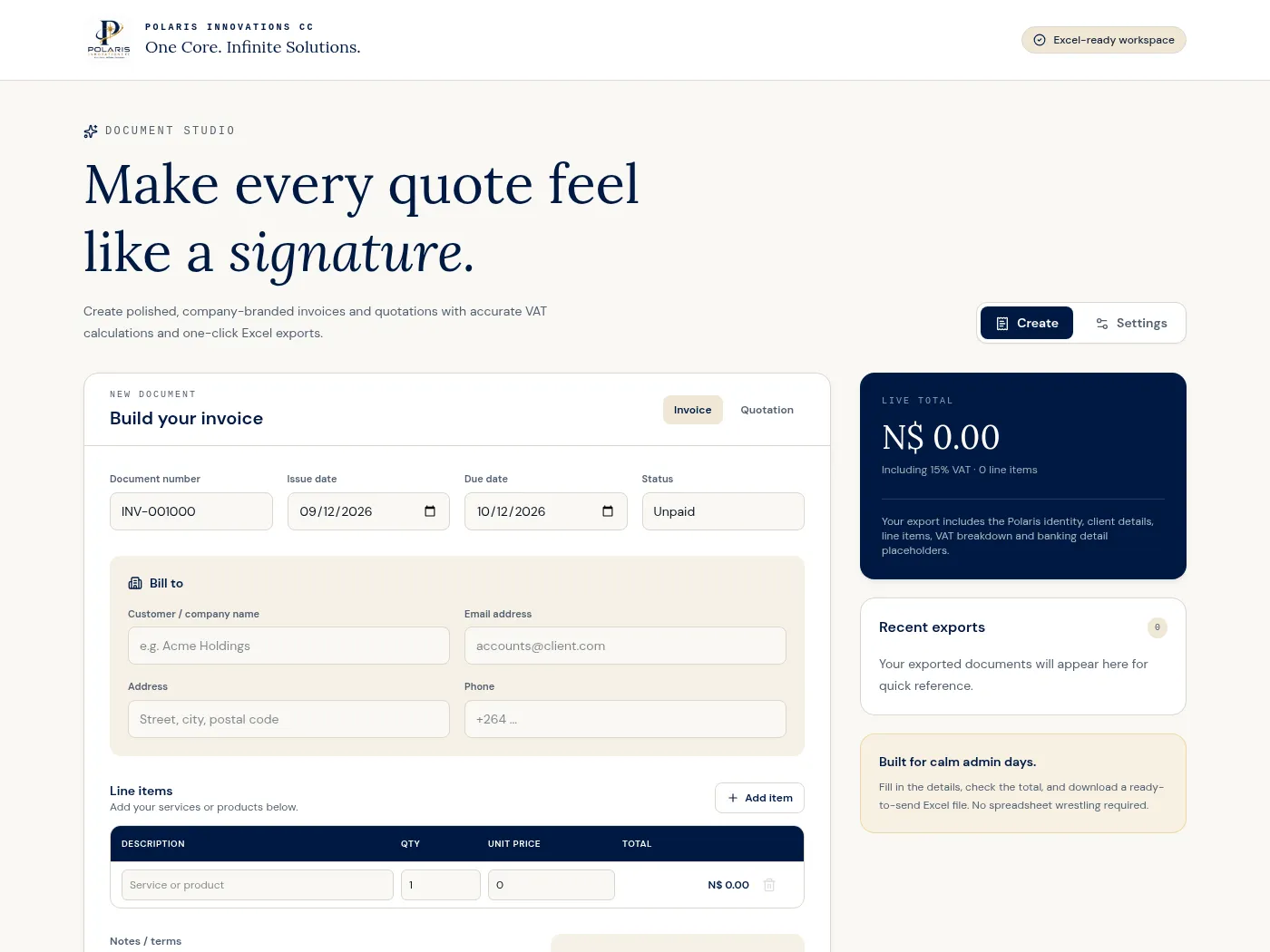 Invoicy Pro Generator