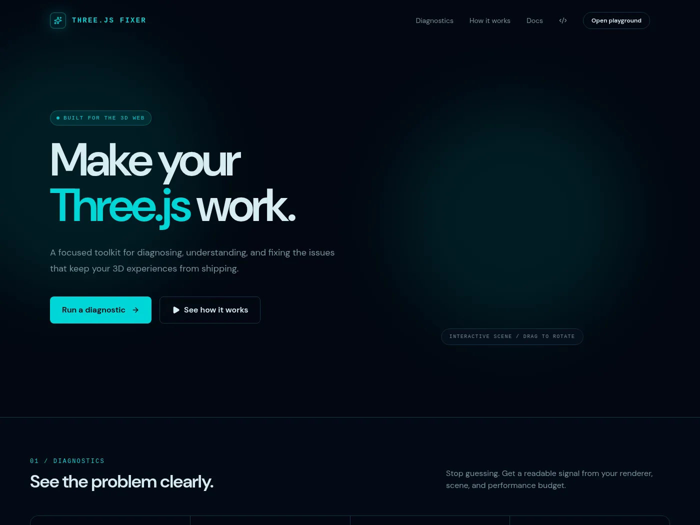 Three.js Fixer Site