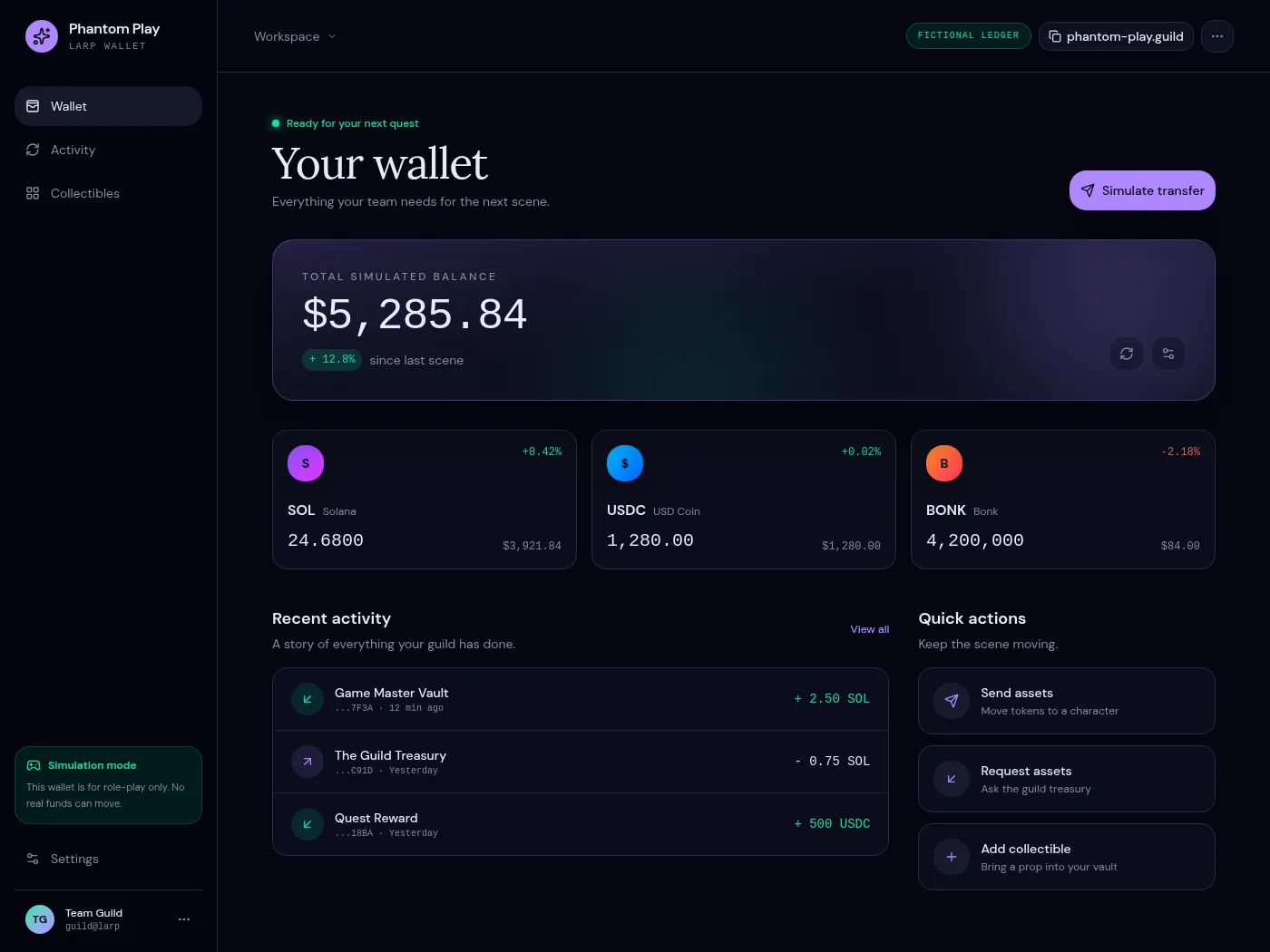 LARP Phantom Wallet Sim