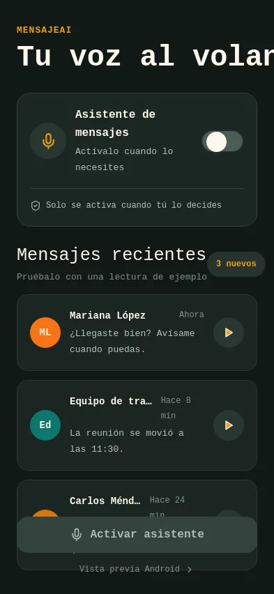 MensajeAI Assistant