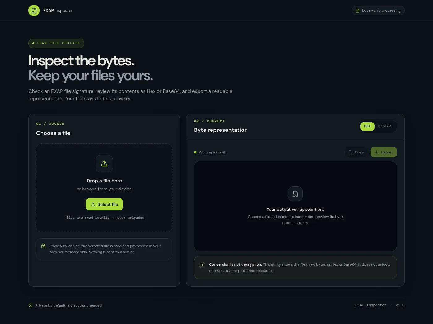 FXAP Decryptor Tool