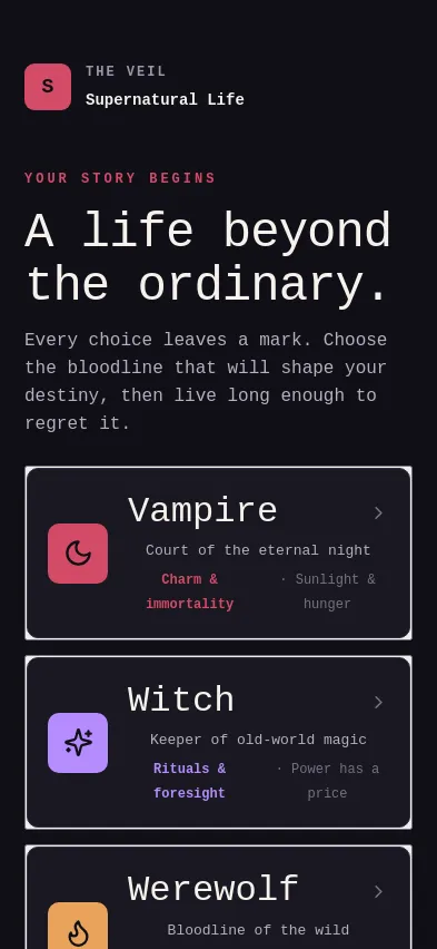 Supernatural Life Simulator