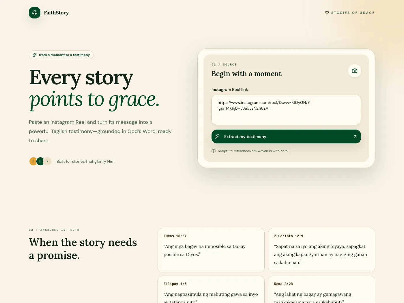 FaithStory Extractor