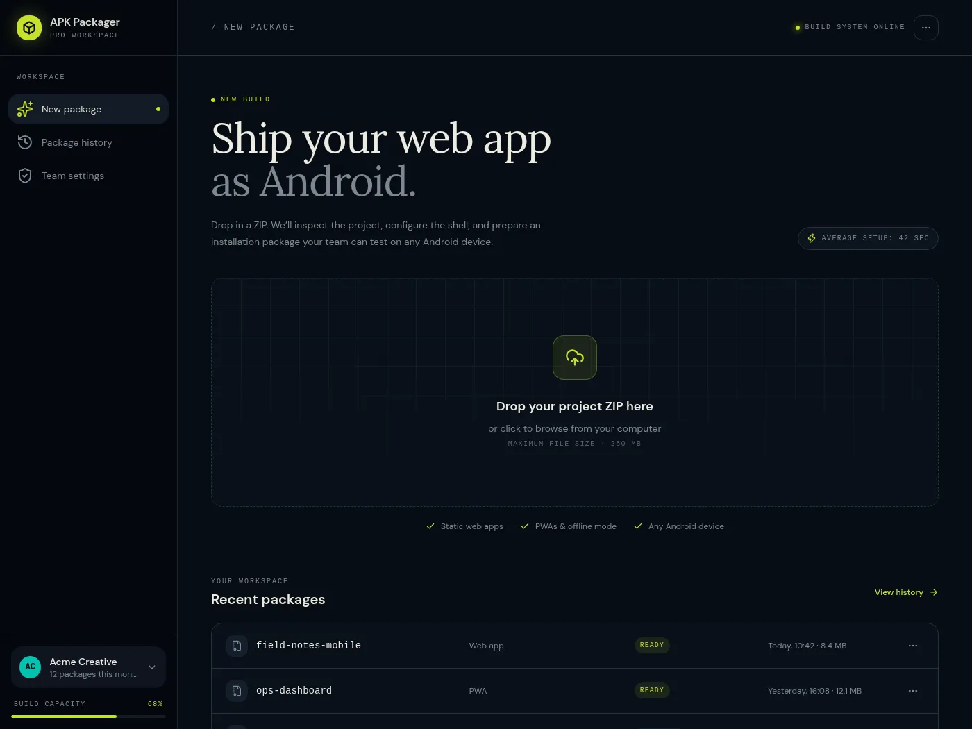APK Packager Pro