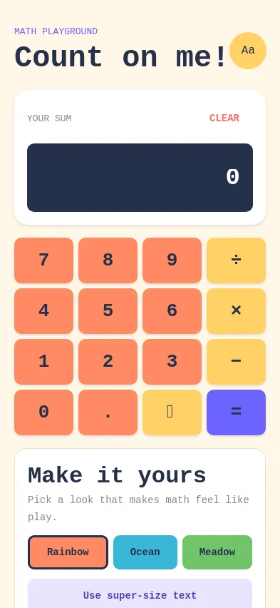 Colorful Kids Calculator