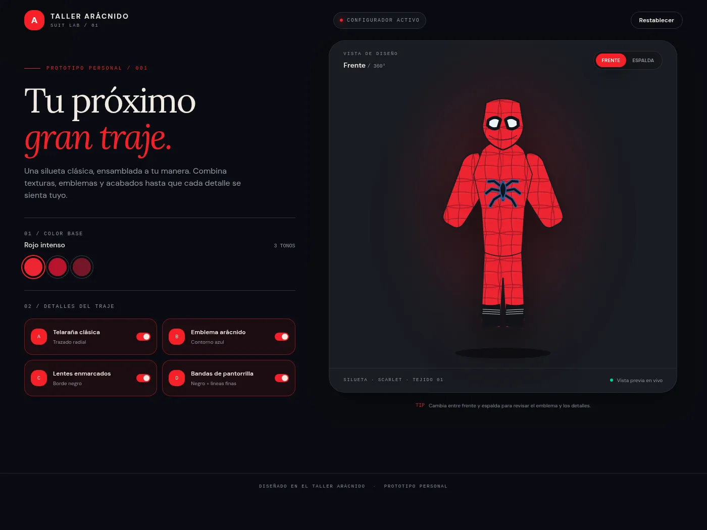 Spider-Suit Visualizer