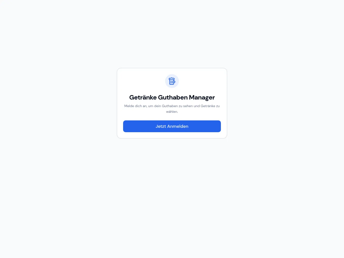 Getränke Guthaben Manager