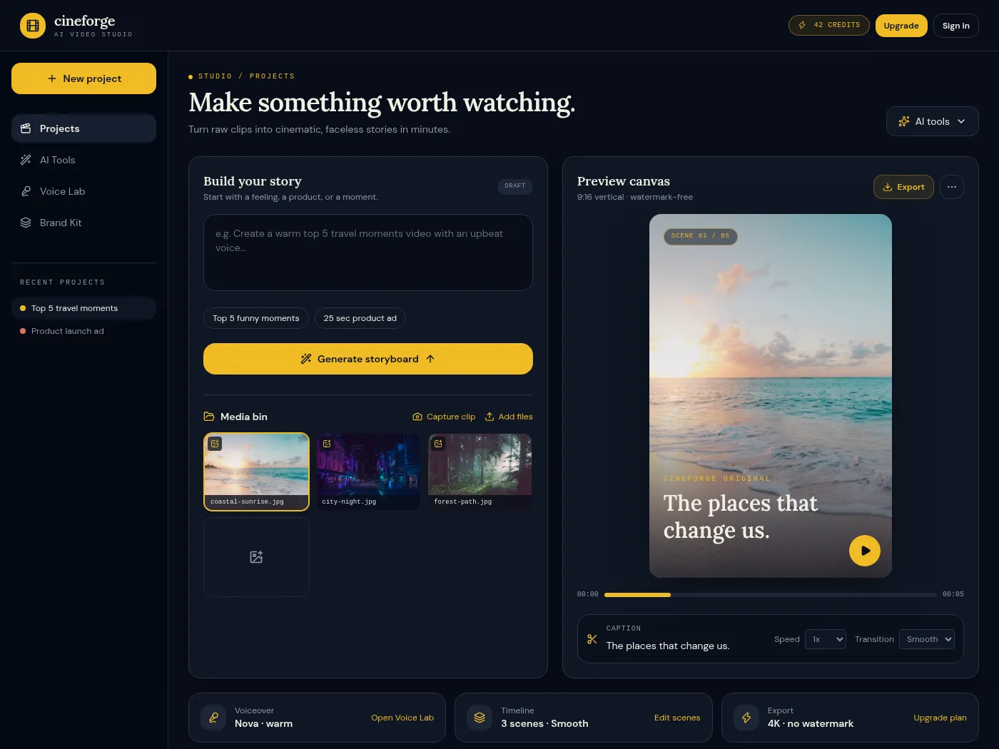 Faceless AI Video Studio