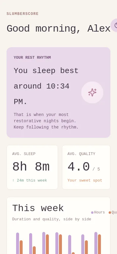 SlumberScore Mobile