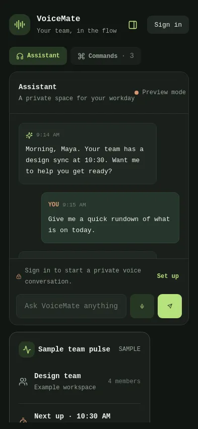 VoiceMate AI Assistant