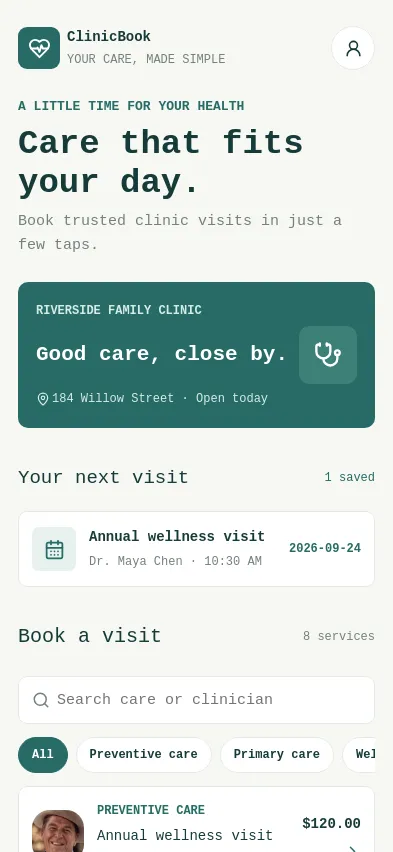 ClinicBook Mobile