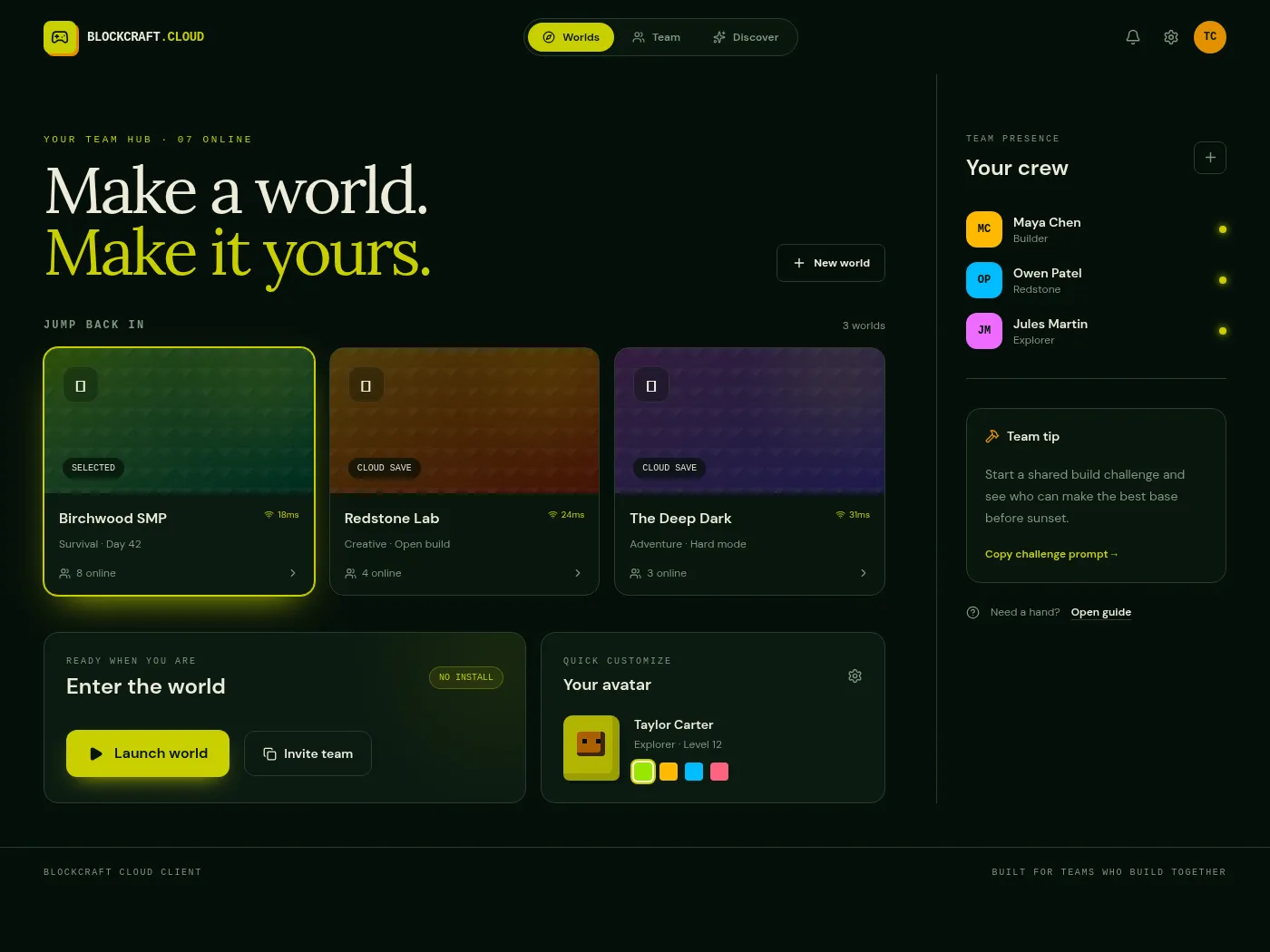 BlockCraft Cloud Client