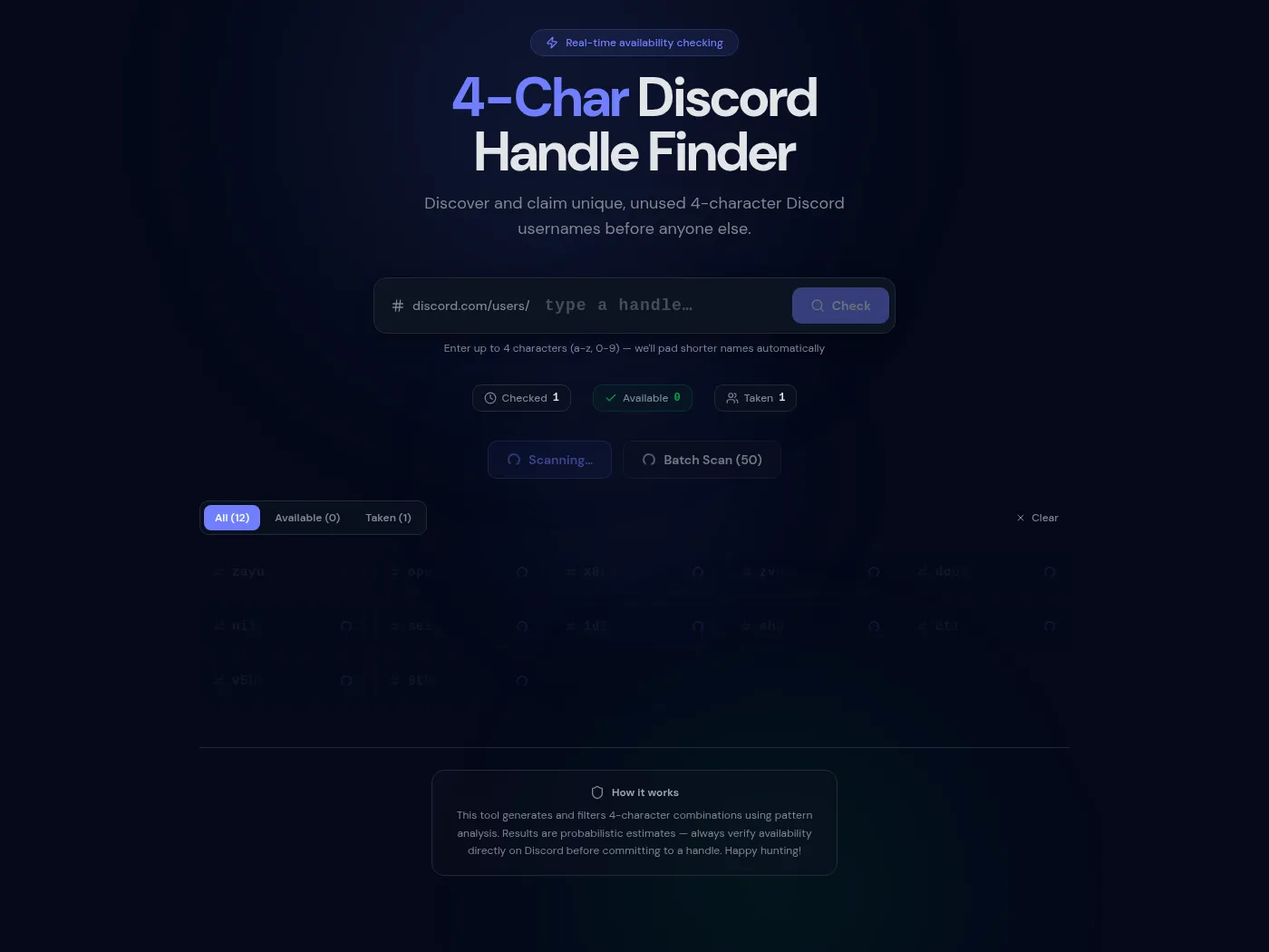 Discord Handle Finder