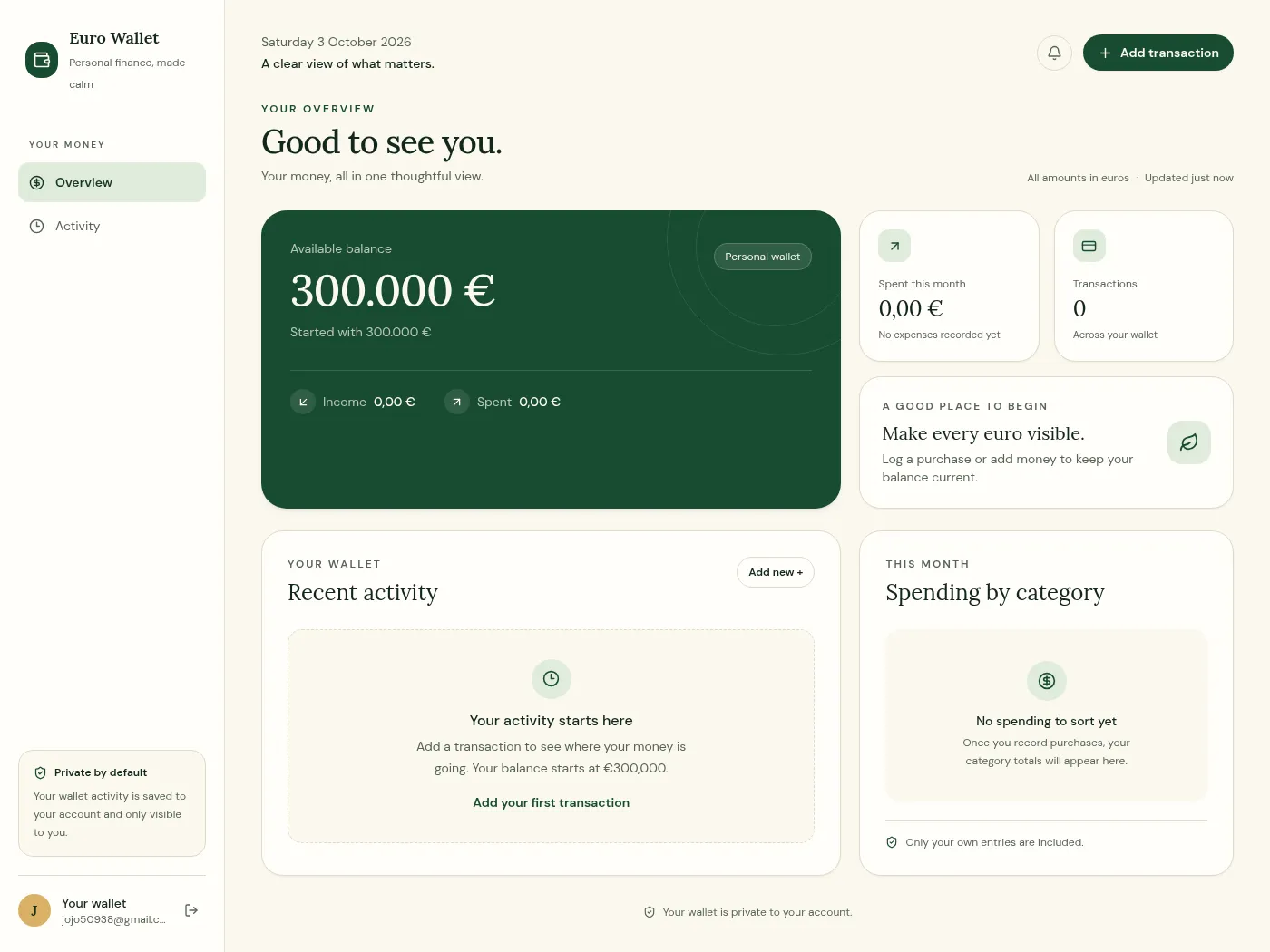 Euro Wallet Tracker