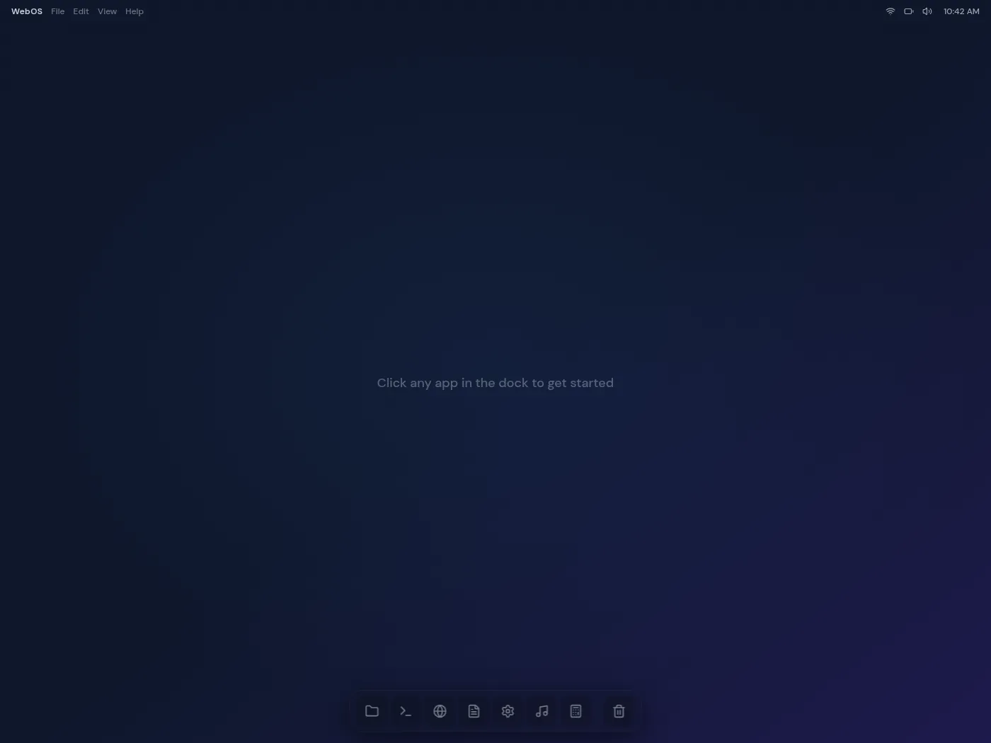 Fluid WebOS Desktop