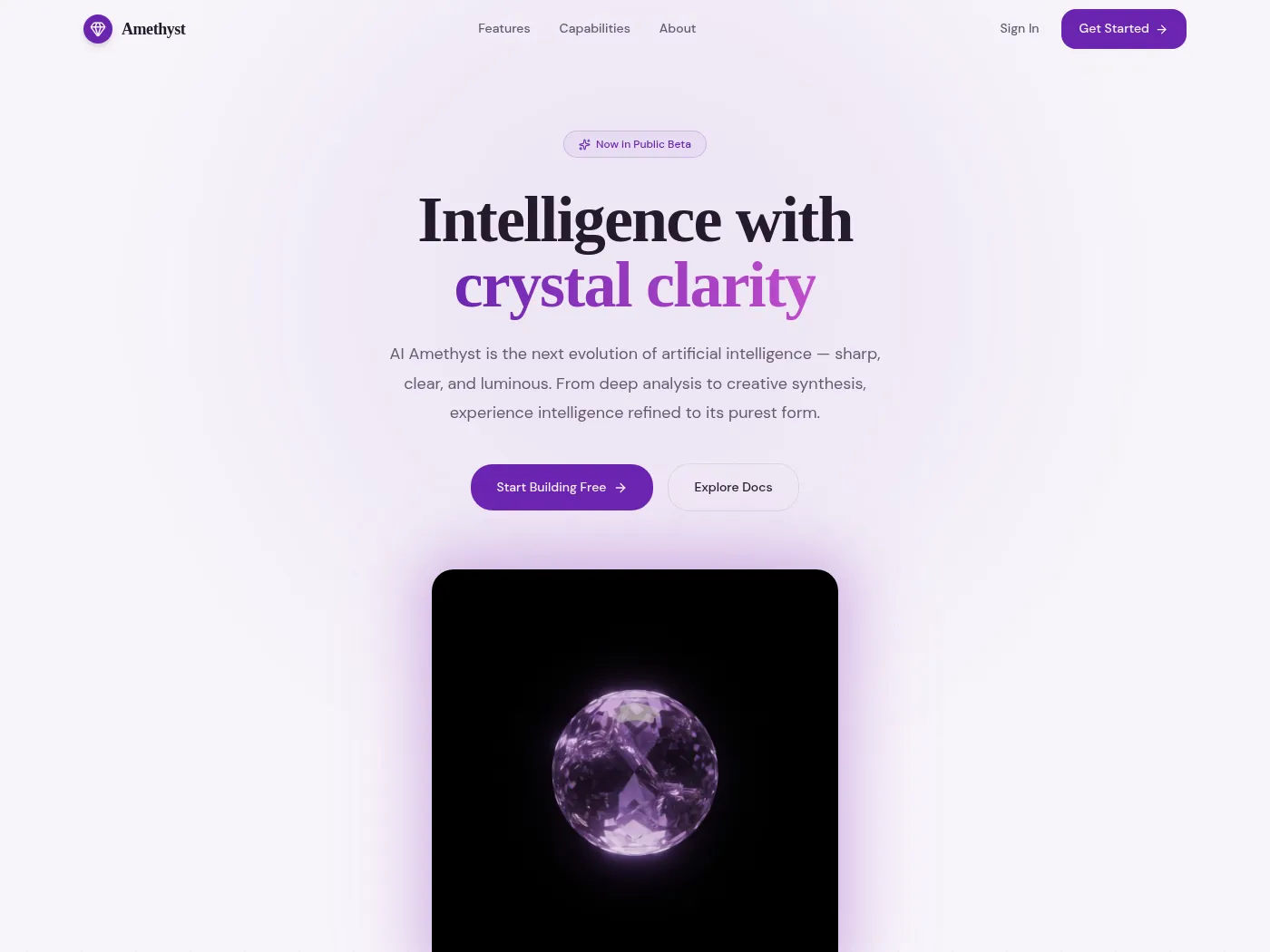 AI Amethyst Showcase