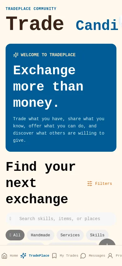 Trade What You Have: Barter Community