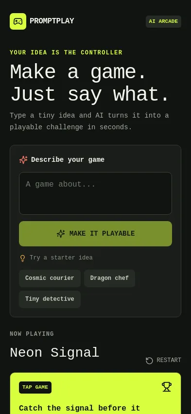 PromptPlay AI Games