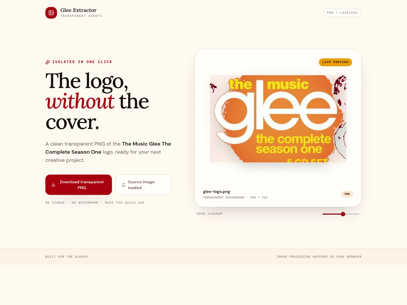 Glee Logo PNG Extractor