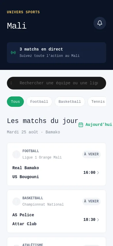 Univers Sports Mali