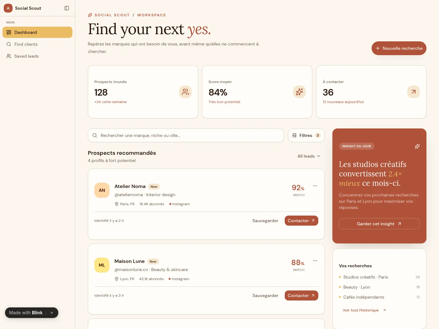 Social Client Finder