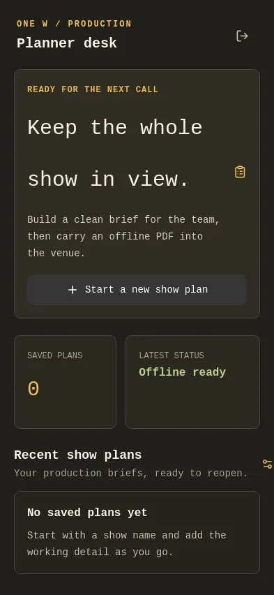 One W Planner Mobile