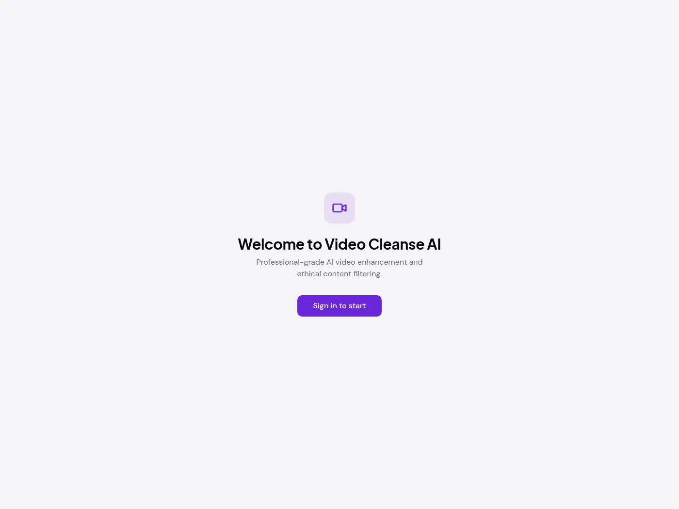 AI Video Cleanse