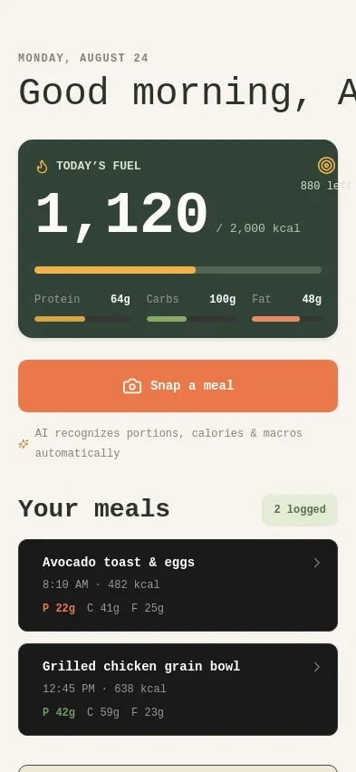 SnapMeal Tracker