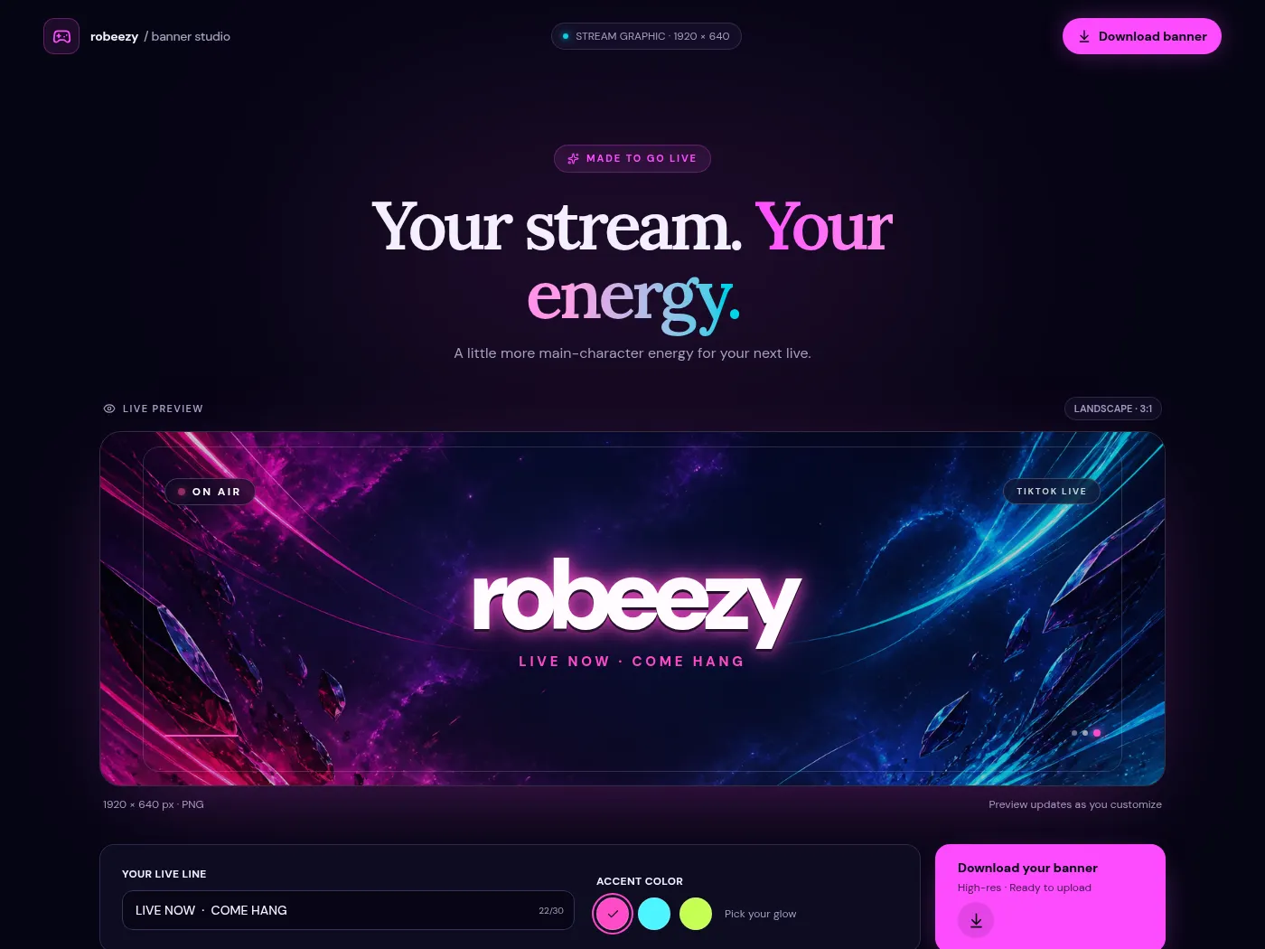 RobeEzy Stream Banner