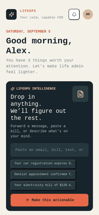 LifeOps Personal COO