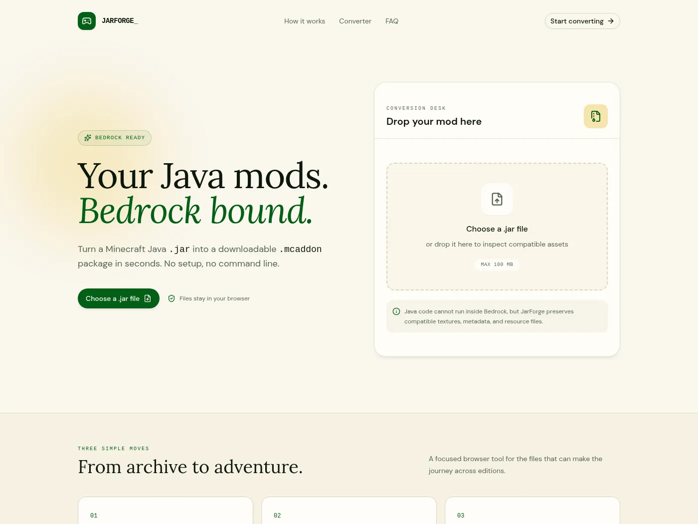 Jar to MCAddon Tool
