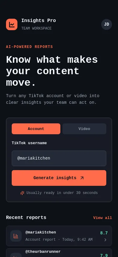 TikTok Insights Pro