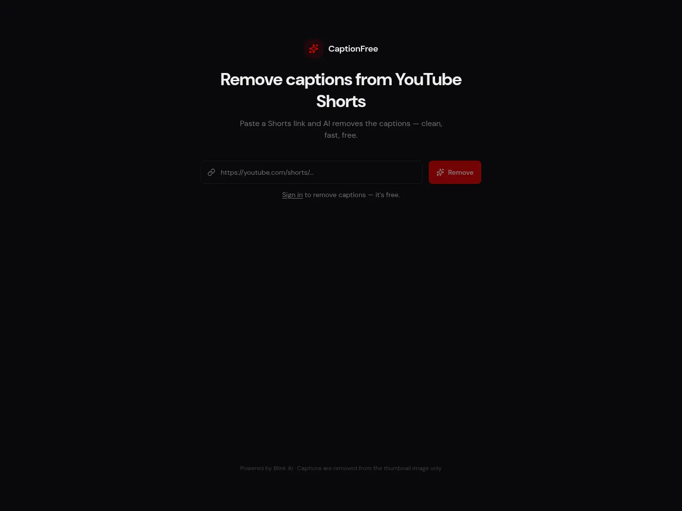 CaptionFree Shorts